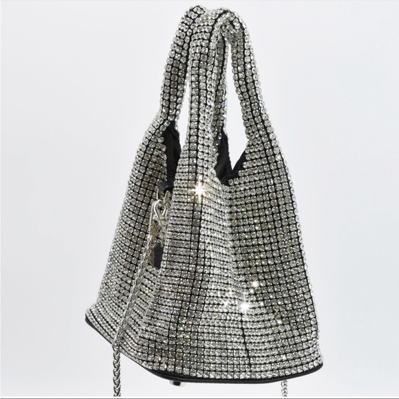 Bags | Crystal Bucket Bag | Poshmark